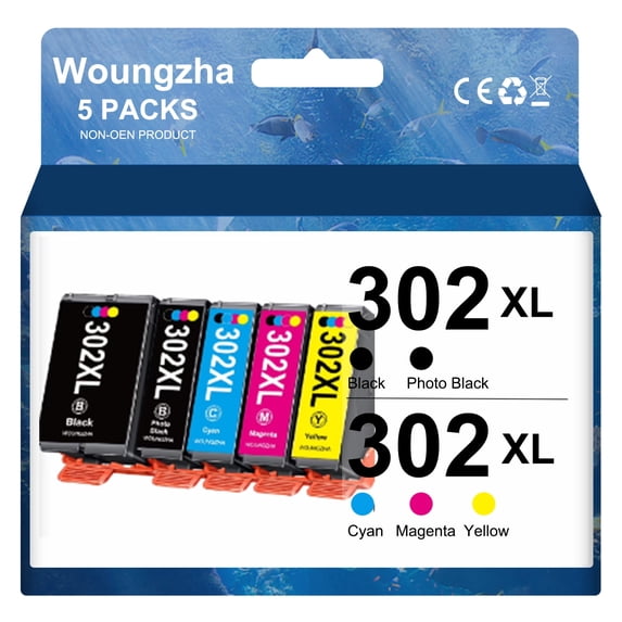 302xl Ink Compatible Epson 302XL T302 Ink Cartridges 5 Pack for Epson ...