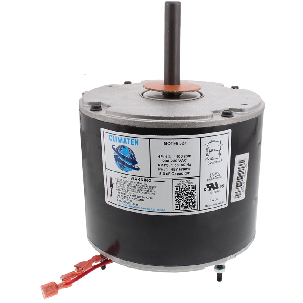 3030-3219 - ClimaTek Upgraded 1/4 HP 208-230V Condenser Fan Motor Fits ...
