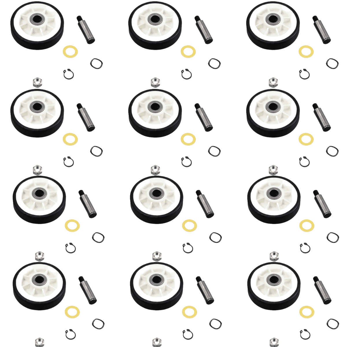 303373K Dryer Drum Roller Support Wheel Kit For Whirlpool 12-PACK ...
