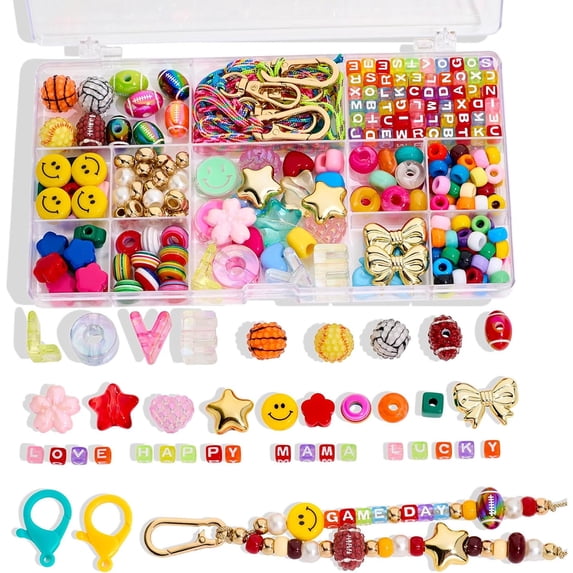 304 Pcs Beaded Bag Charm Kit Keychain Making Kit DIY Jewelry Making Kit ...