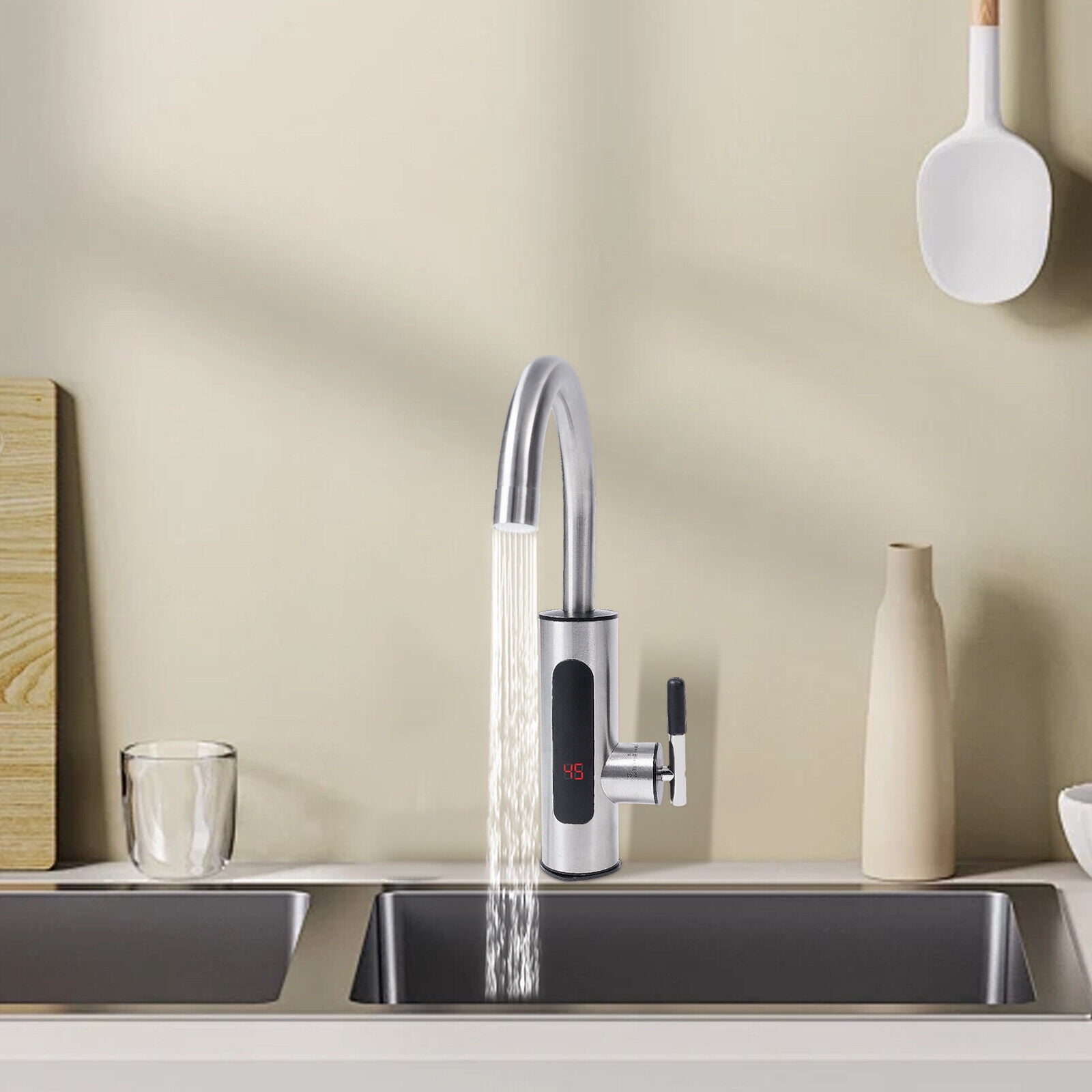 304 SS 360° Electric Heating Faucet Heater Faucet,110V Corded Electric ...