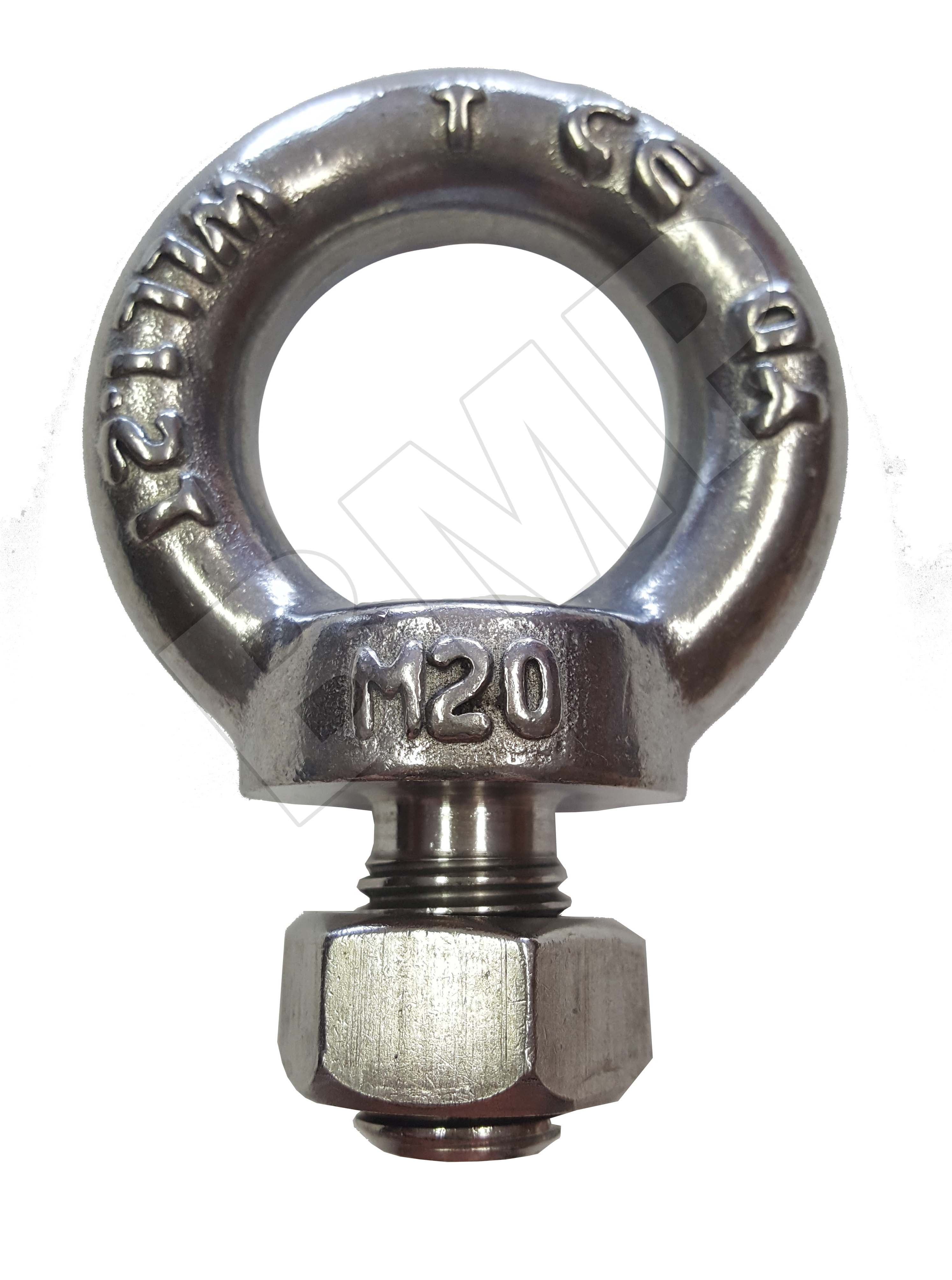 304 STAINLESS STEEL LIFTING EYE BOLT M20 MACHINE LIFTING 1200105 ...