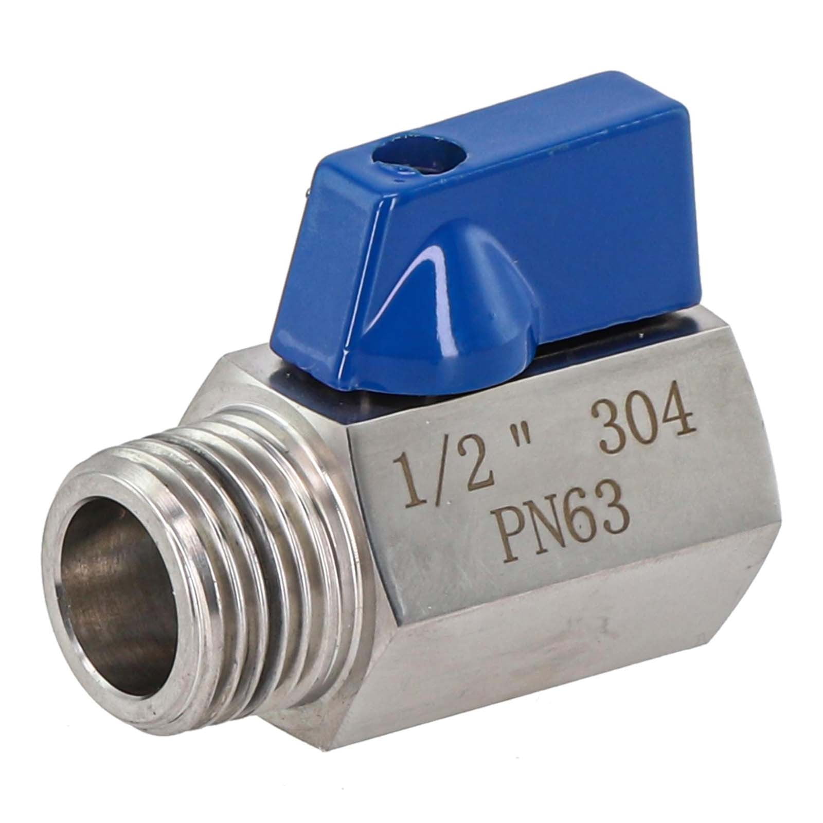 304 Stainless steel 1/2 in mini ball valve inner and outer wire small ...