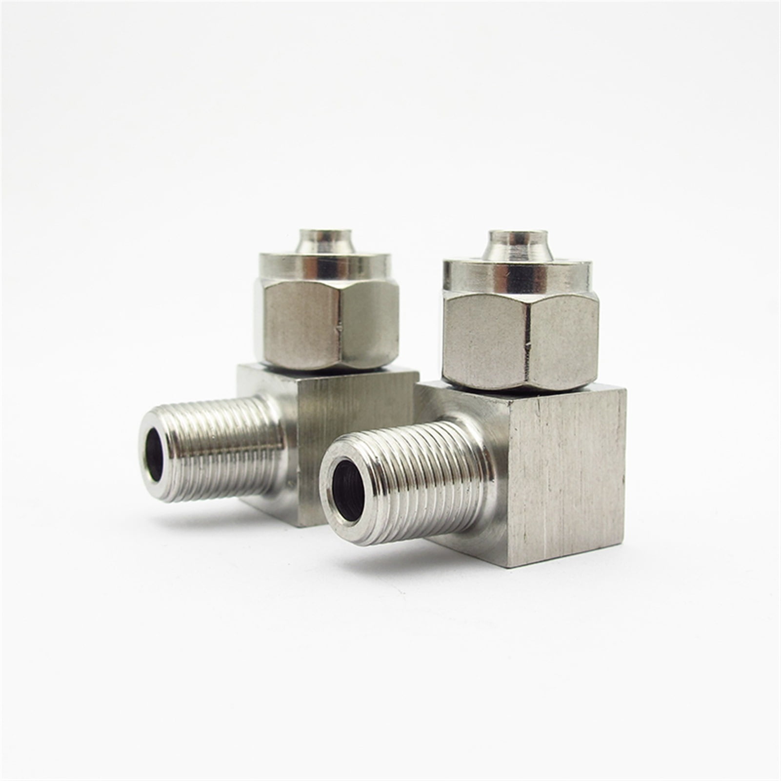 304 Stainless Steel 1/8" 1/4" 3/8" 1/2" BSPT Male Thread To 4-16mm Quick Pipe Fitting Elbow End ...