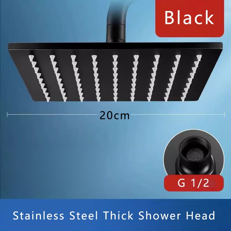 304 Stainless Steel 12 Inch Rainfall Shower Head Top High Pressure ...