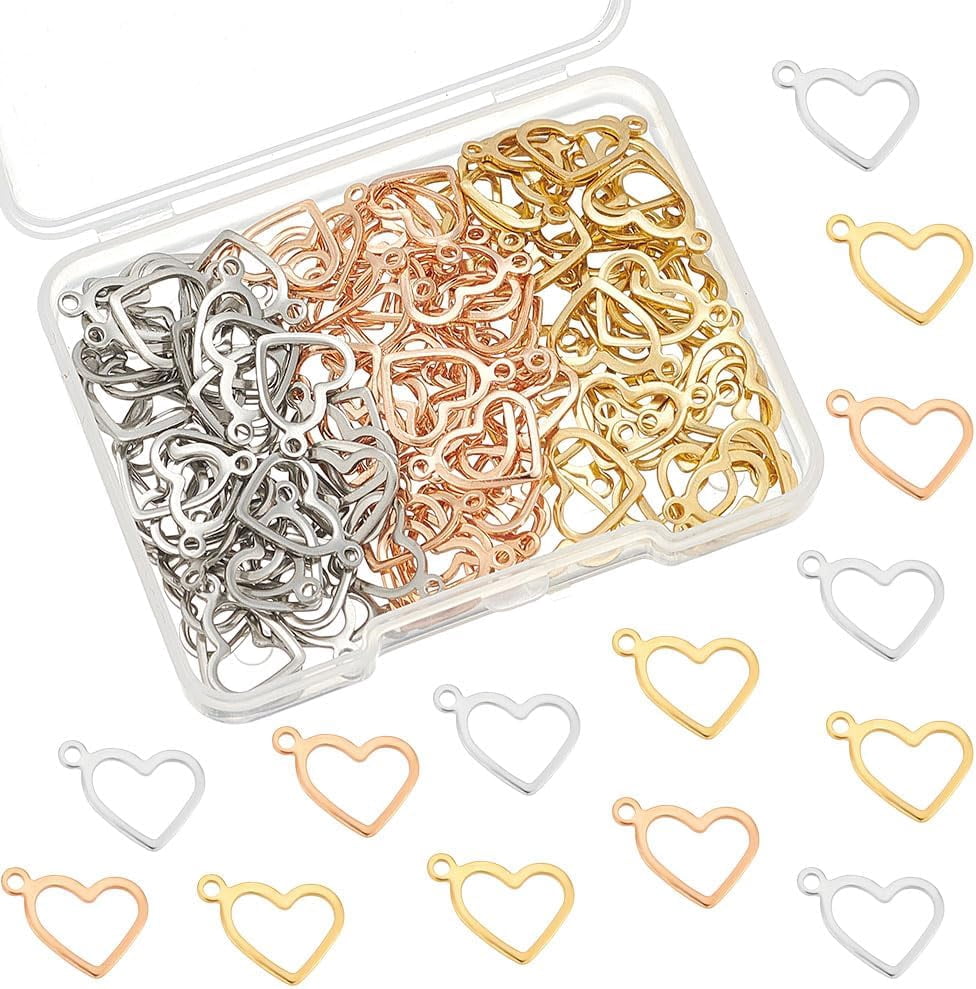 304 Stainless Steel 120Pcs 3 Colors 304 Stainless Steel Open Back Bezel ...