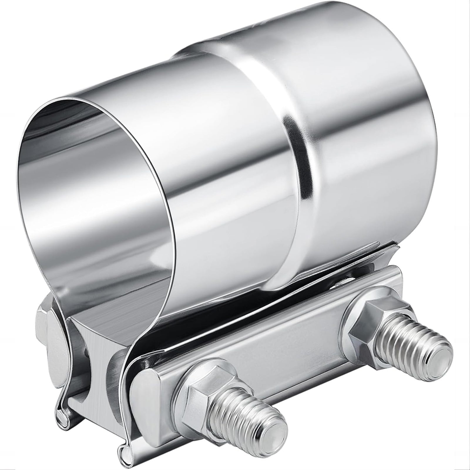 304 Stainless Steel 2.5 Inch Exhaust Pipe Clamp Connector Automotive ...