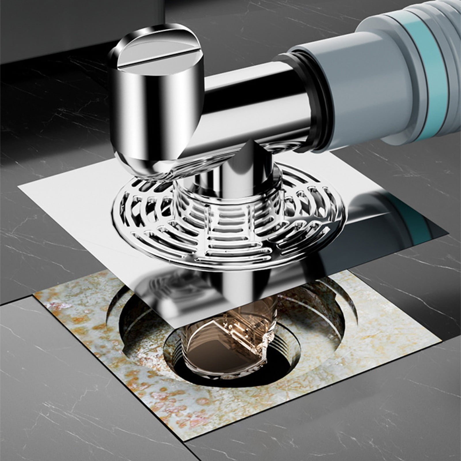 304 Stainless Steel 3-Way Floor Drain with Magnetic Odor Barrier High ...