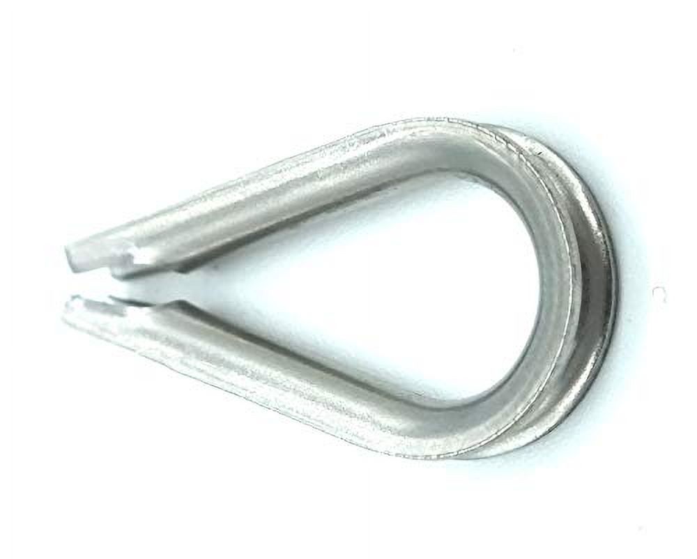 304 Stainless Steel AN-100C Wire Rope Thimbles - 3/16" Wire Rope (Pack ...