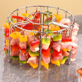 304 Stainless Steel Air Fryer Round Skewer Rack with 24 Pcs Skewers ...