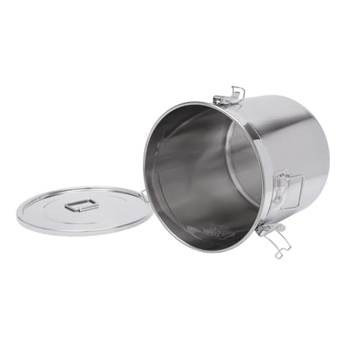 304 Stainless Steel Airtight Canister 1115 OZ/8.7 Gal Rice Oil Storage ...