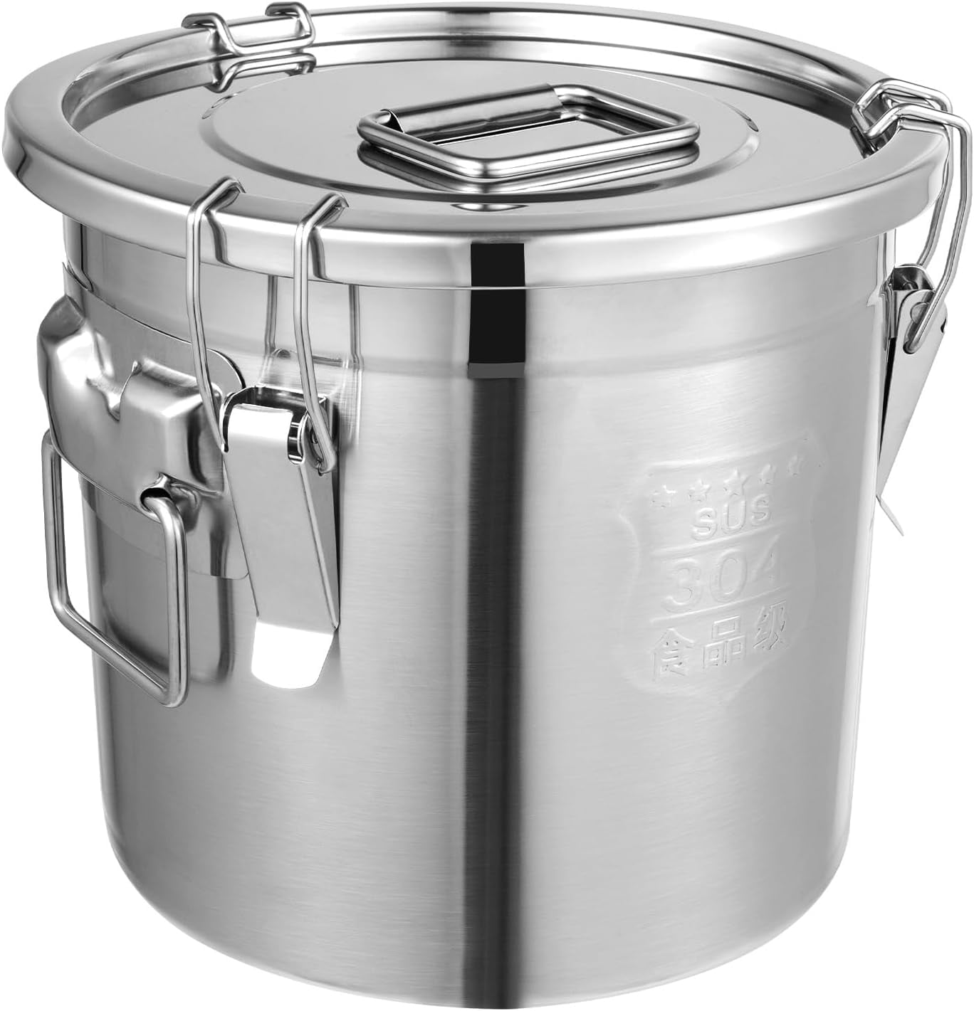 304 Stainless Steel Airtight Canister with Airtight Lids, Large ...