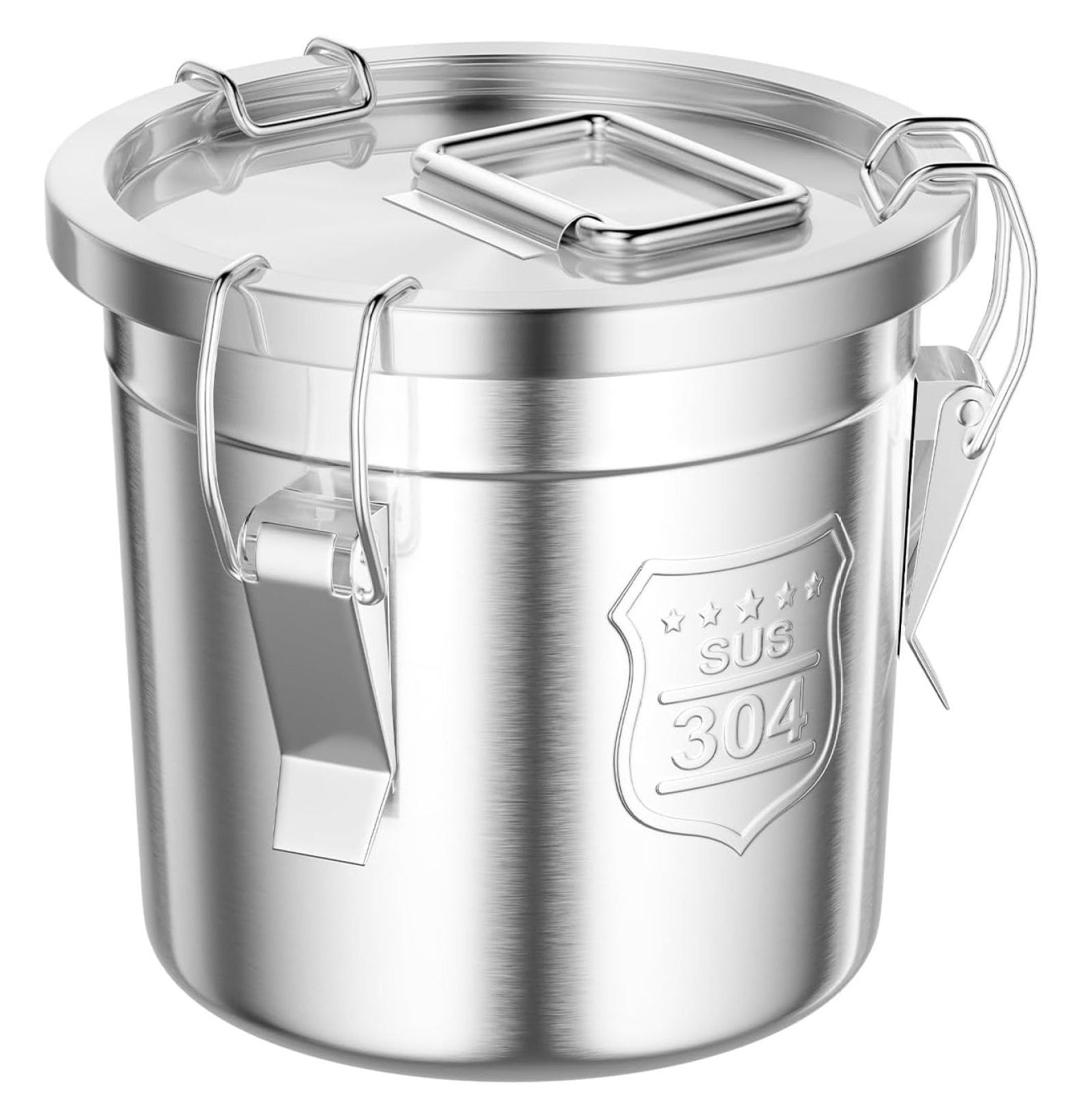 304 Stainless Steel Airtight Canister for Kitchen, 1.59Gal Canisters ...