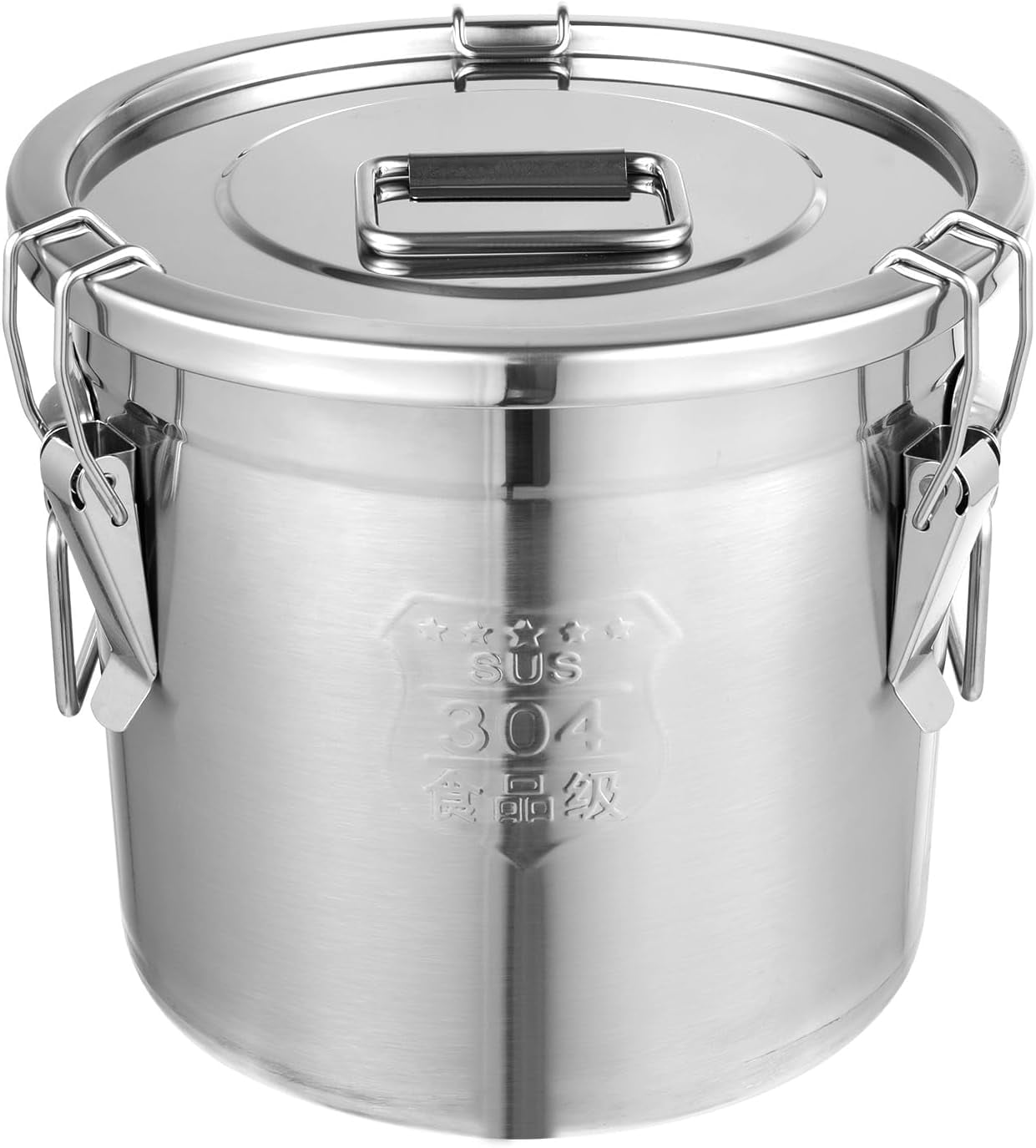 304 Stainless Steel Airtight Canister for Kitchen, 3.2Gal/405oz Flour ...