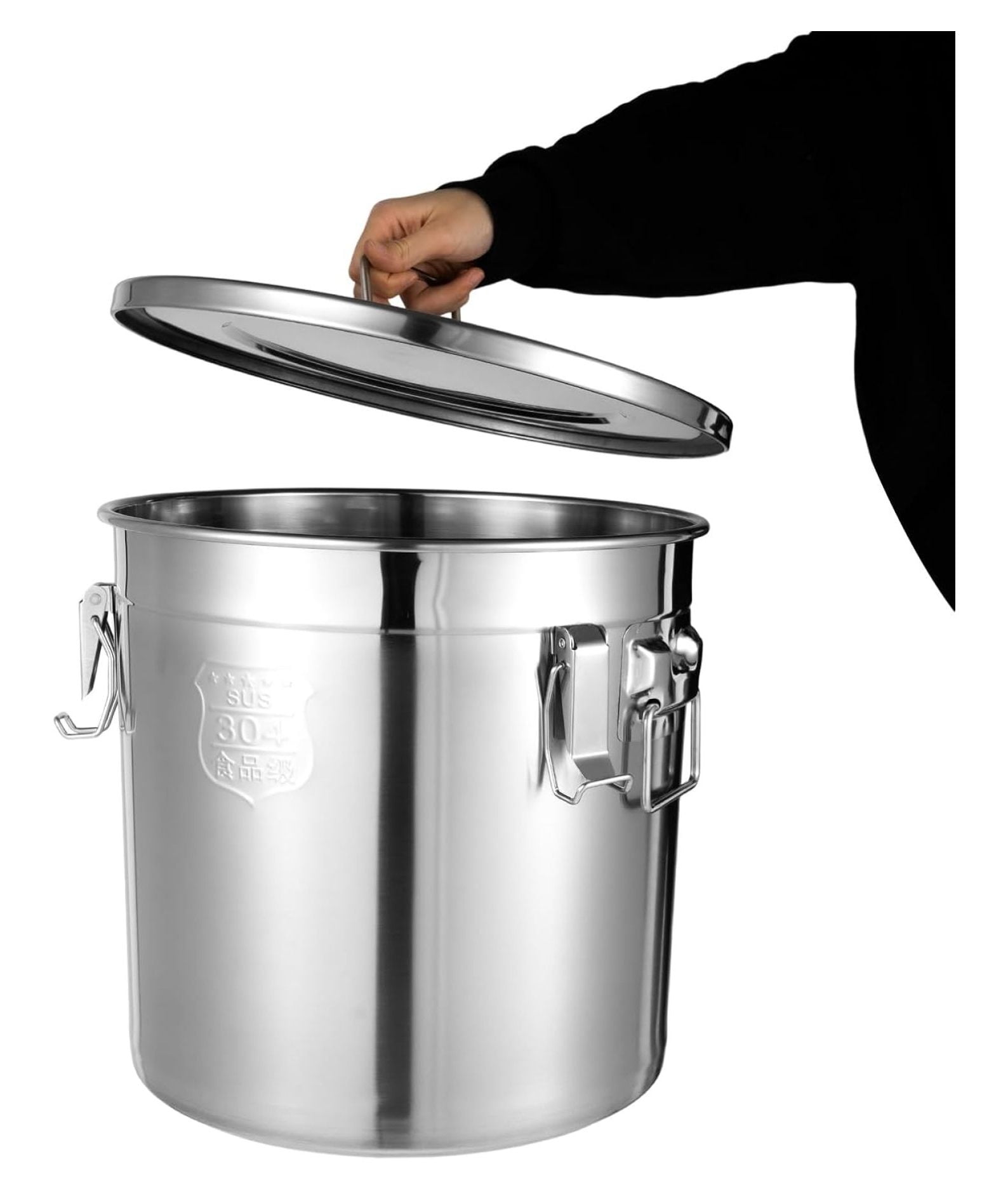 304 Stainless Steel Airtight Canister for Kitchen, Rice Cereal Grain ...