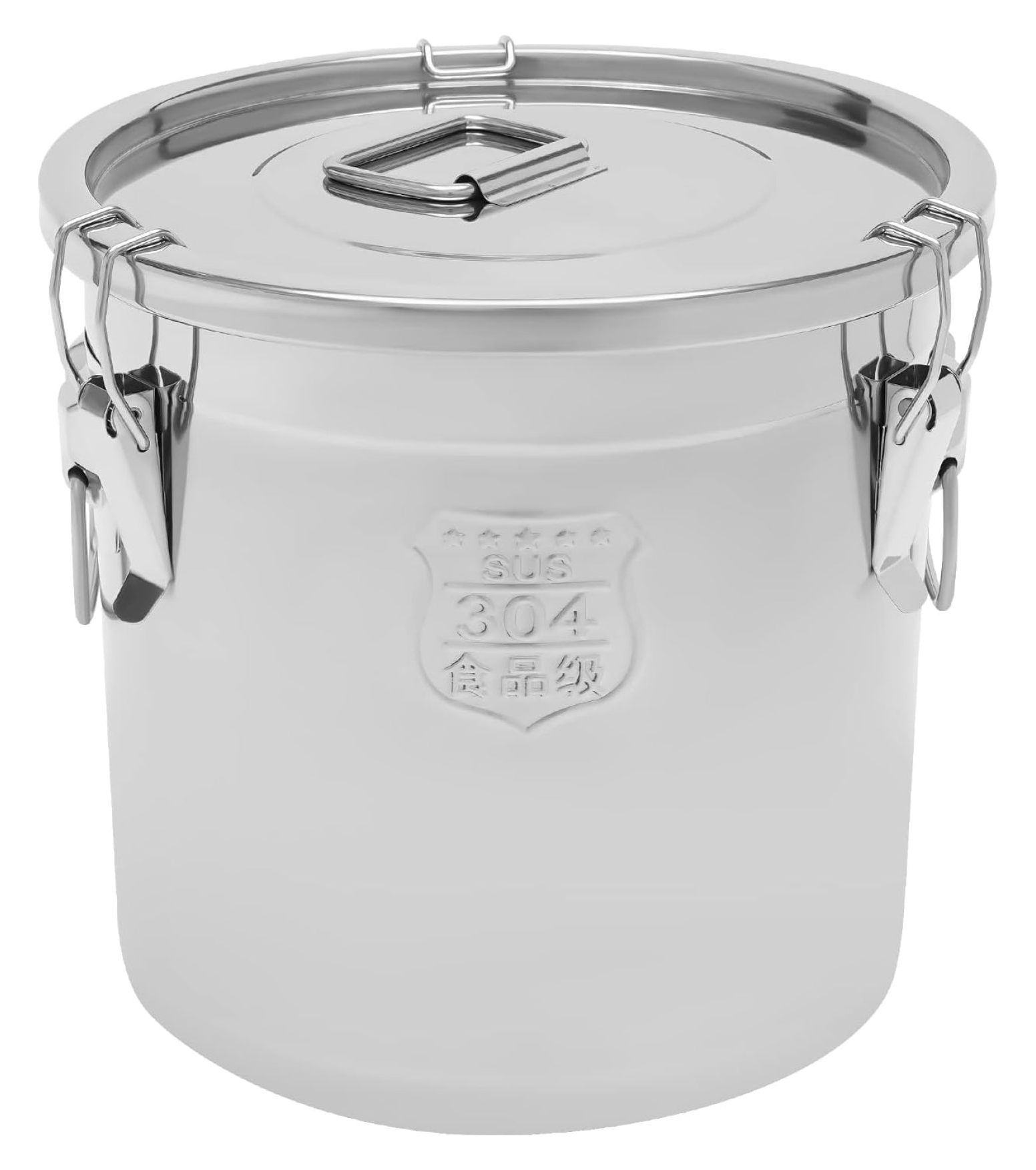 304 Stainless Steel Airtight Canister with Airtight Lids, 5.5Gal Large ...