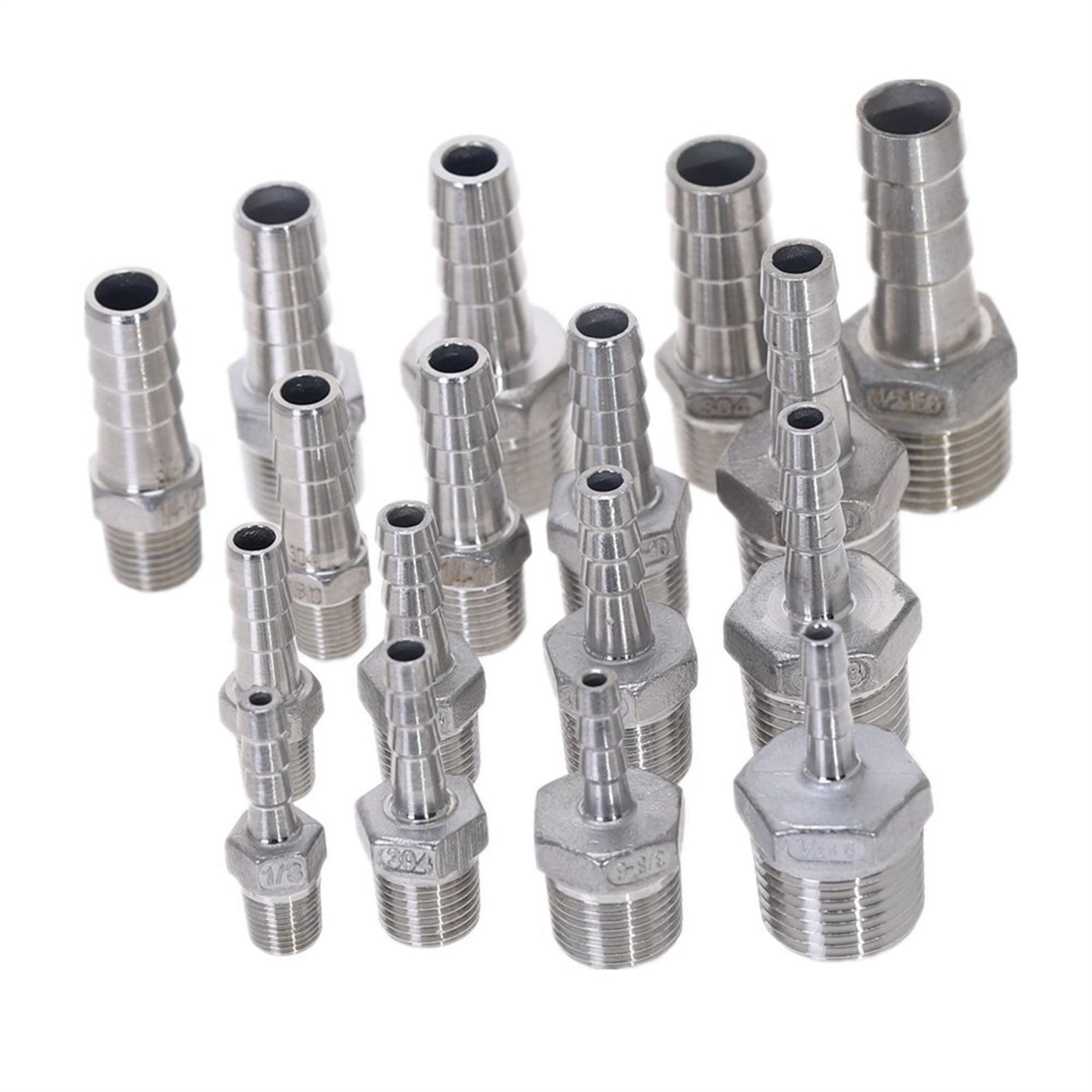 304 Stainless Steel BSP Male Thread Pipe Fitting X Barb Hose Tail ...