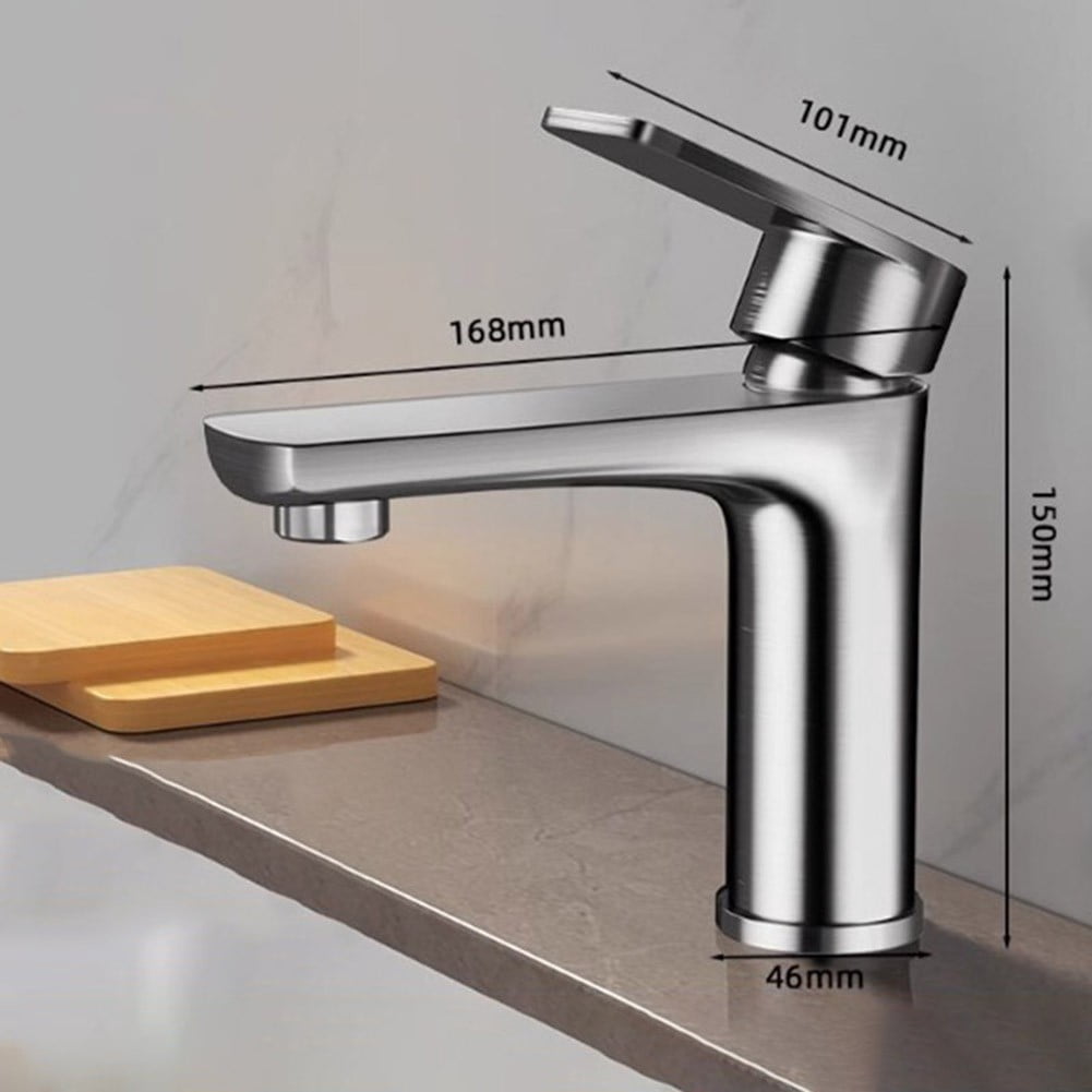 304 Stainless Steel Bathroom Faucet Hot And Cold Water Outlet Basin ...