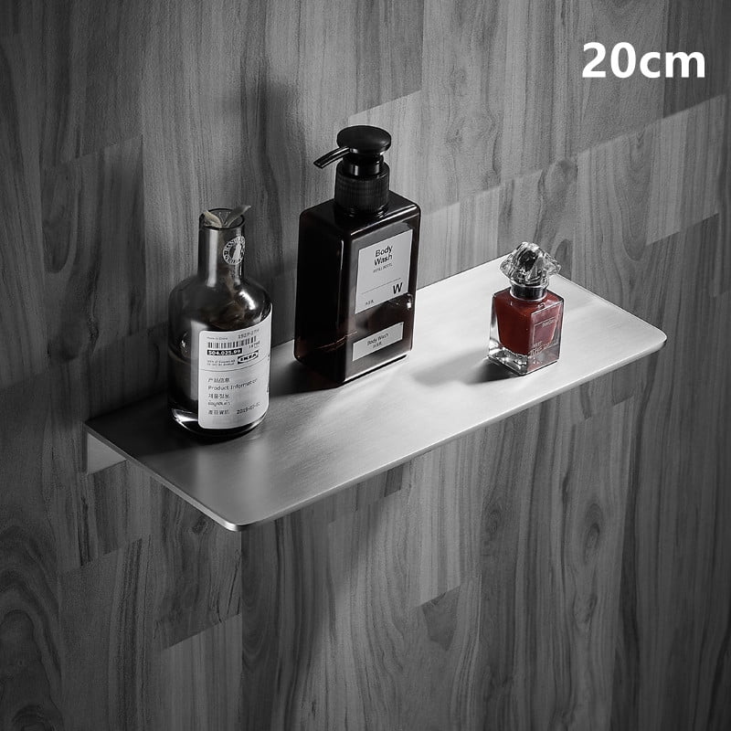304 Stainless Steel Bathroom Storage Rack 20/30/40/50CM Brushed Chrome ...