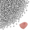 304 Stainless Steel Beads Hollow Round Stainless Steel Color 2x2mm Hole ...