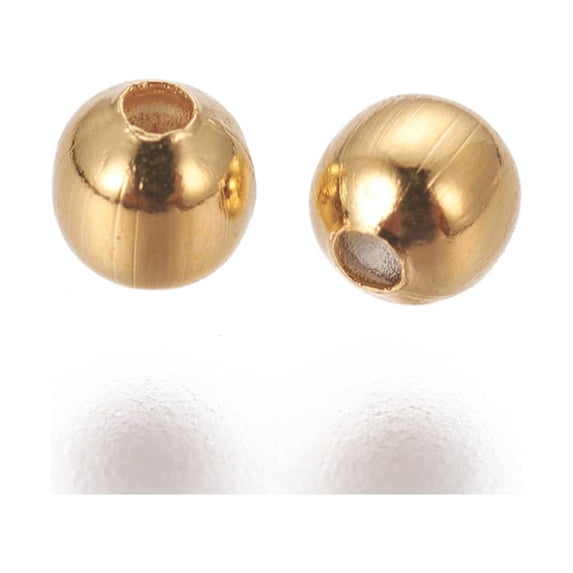304 Stainless Steel Beads Rondelle Golden 3mm Hole: 1mm Gold - Walmart.com