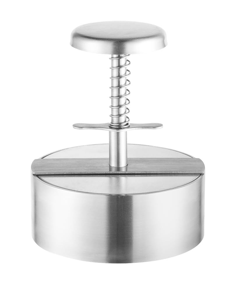 304 Stainless Steel Burger Press - 4.5" Hamburger Patty Maker, Heavy ...