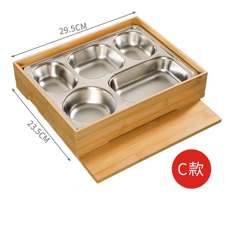 304 Stainless Steel Business Lunch Box, High-end Bamboo Lunch Box ...