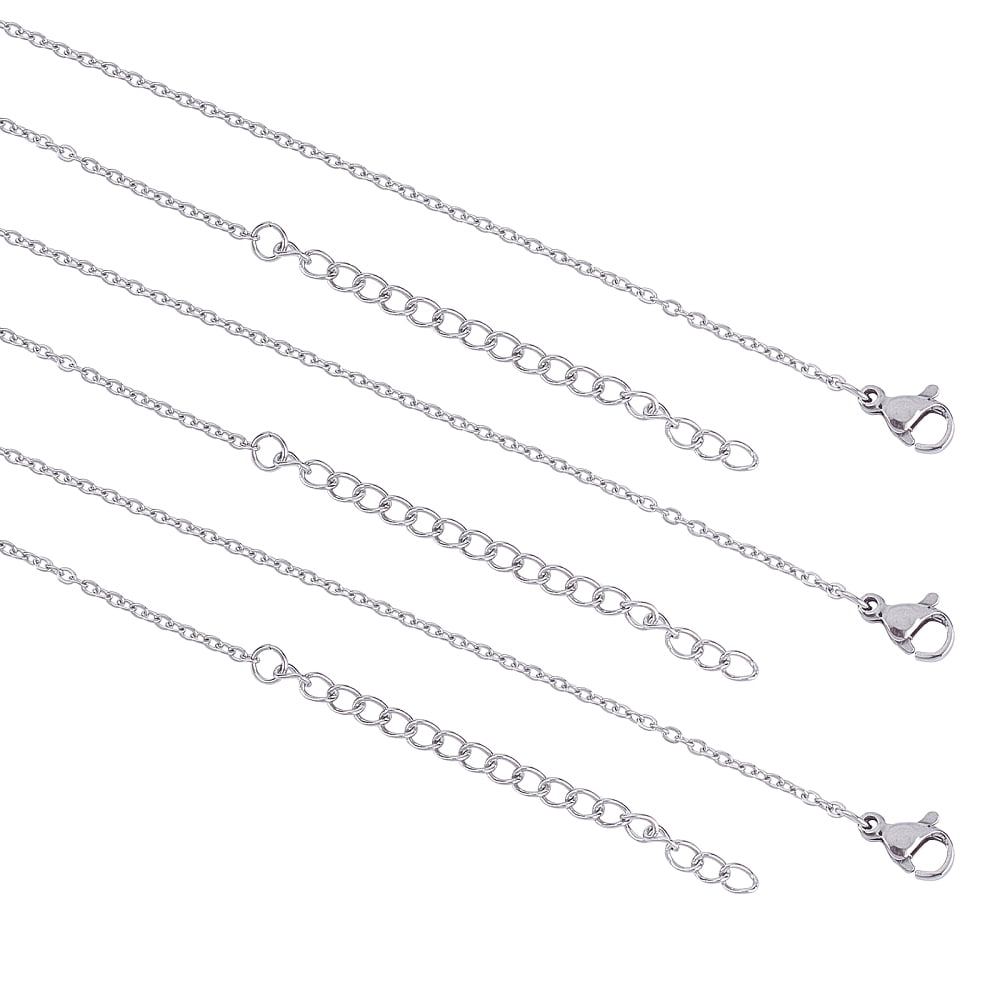304 Stainless Steel Cable Chain Necklace with Lobster Claw Clasps ...