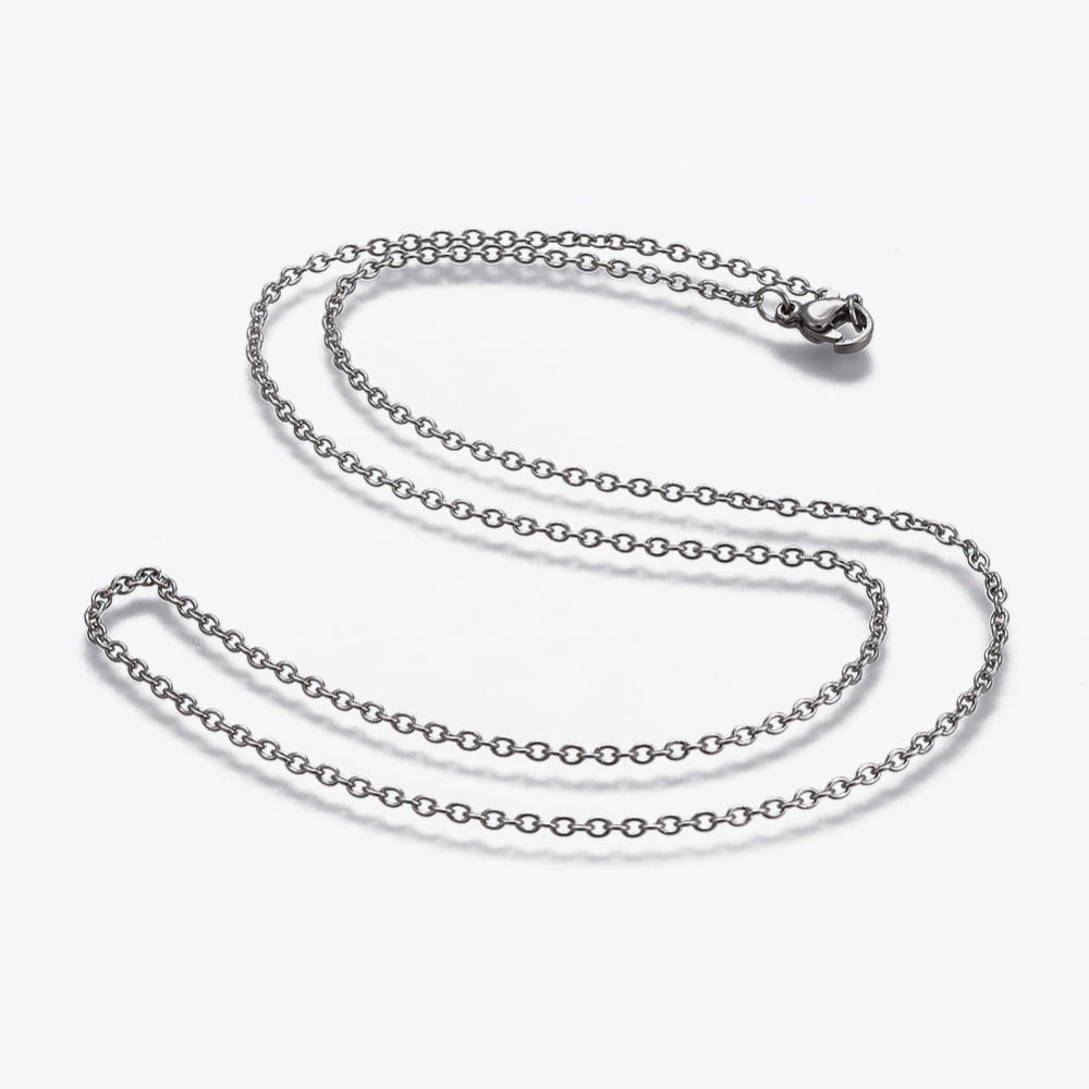 304 Stainless Steel Cable Chain Necklaces with 304 Stainless Steel ...