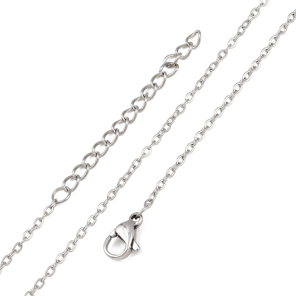 304 Stainless Steel Cable Chain Necklaces with Lobster Claw Clasp and ...