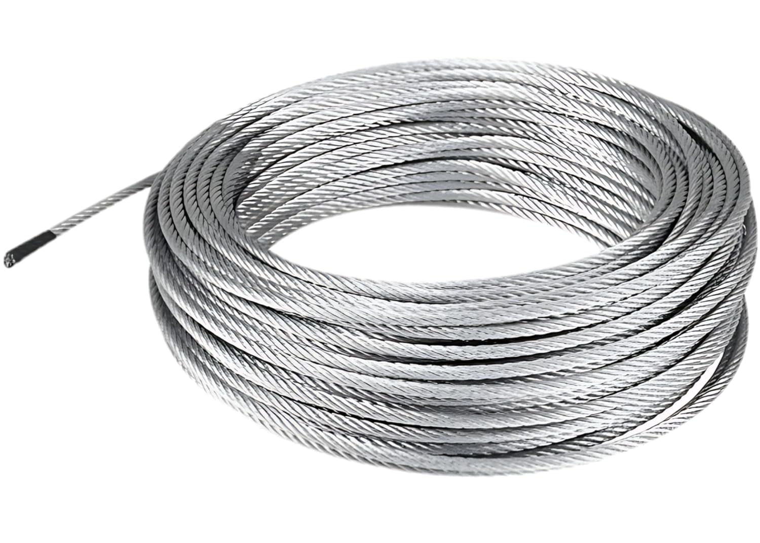 304 Stainless Steel Cable Wire Rope 1/4" 7x19-50 ft Coil for DIY Cable ...