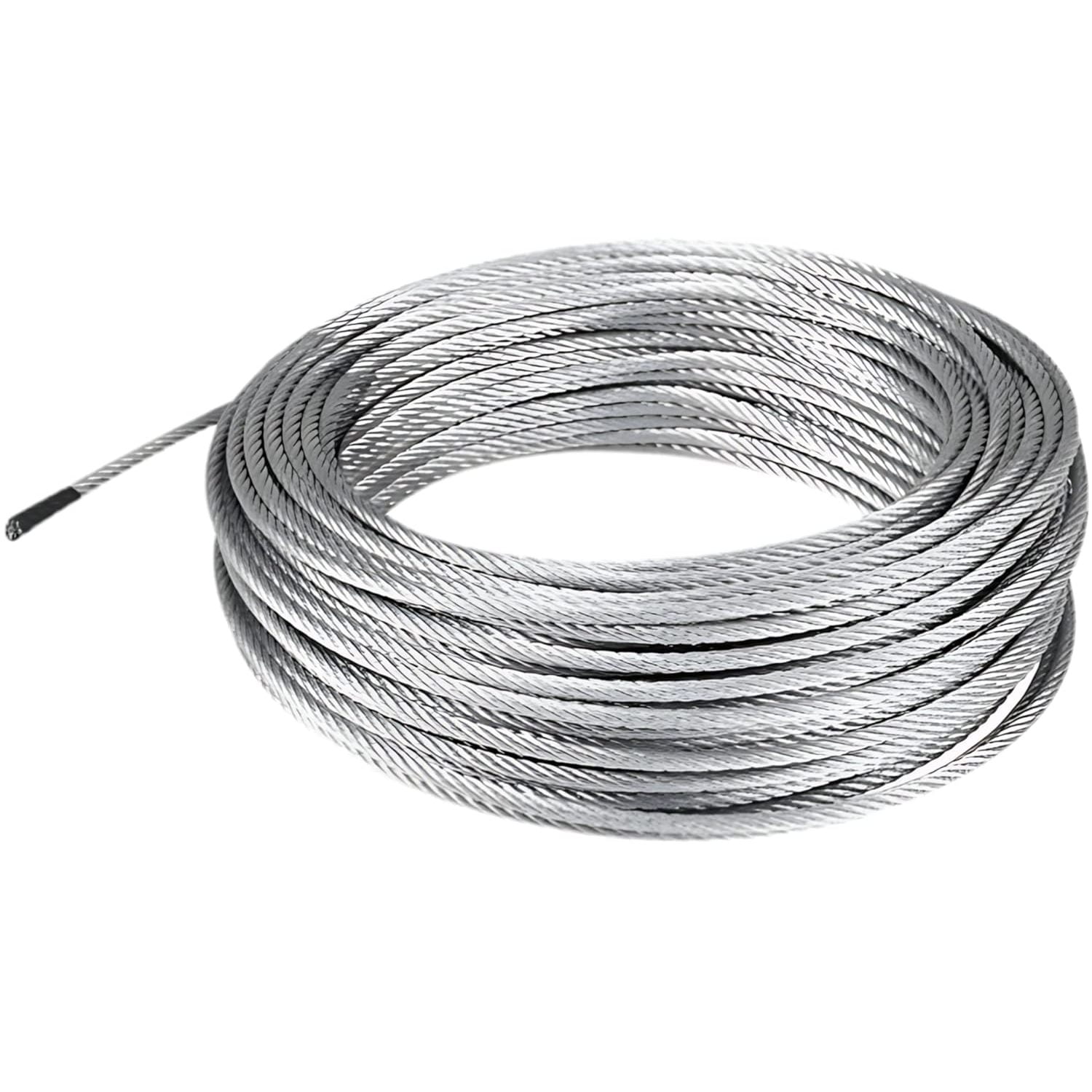 304 Stainless Steel Cable Wire Rope 3/16" 7x19-50 ft Coil for DIY Cable ...