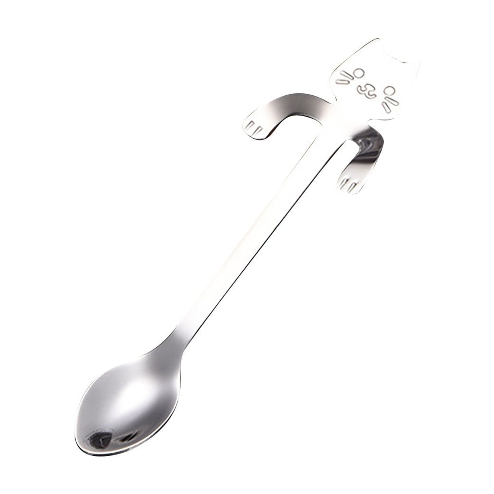 304 Stainless Steel Cat Spoon, Creative Cartoon Hanging Edge Spoon for ...