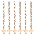 304 Stainless Steel Chain Extender Curb Chain with Charms Golden 62.5mm ...