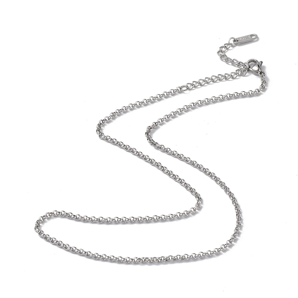 304 Stainless Steel Chain Necklace for Men Women Stainless Steel color ...