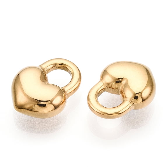 304 Stainless Steel Charms Manual Polishing Heart Padlock Charm Real ...