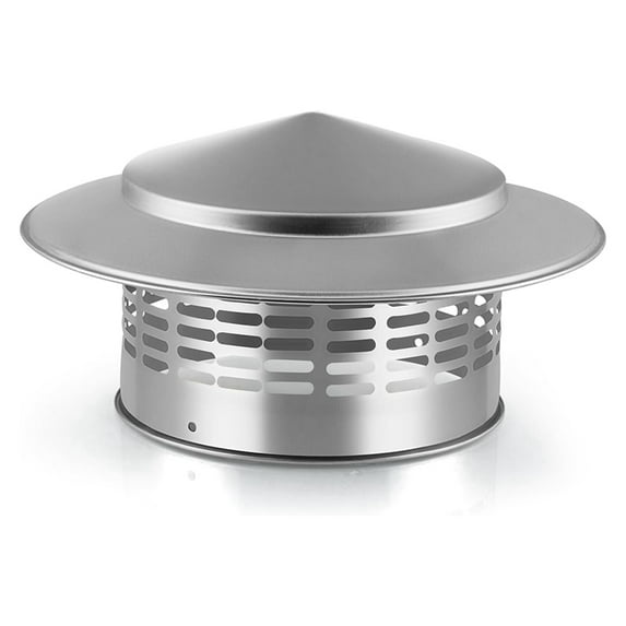 304 Stainless Steel Chimney Cap, Round Chimney Cover with Screen, Stove ...
