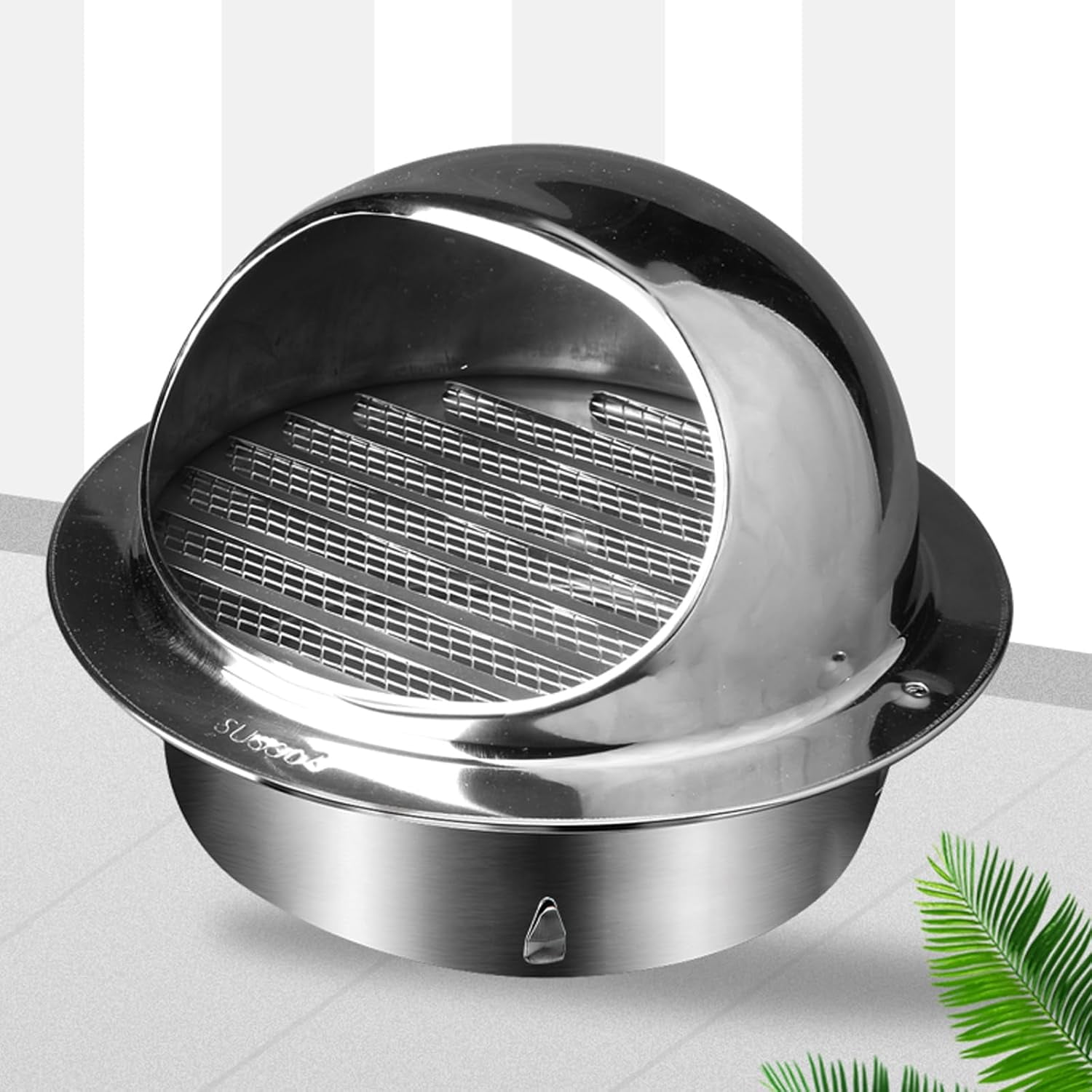 304 Stainless Steel Chimney Cowl Cap,Round Wall Vent Grille,Exterior ...