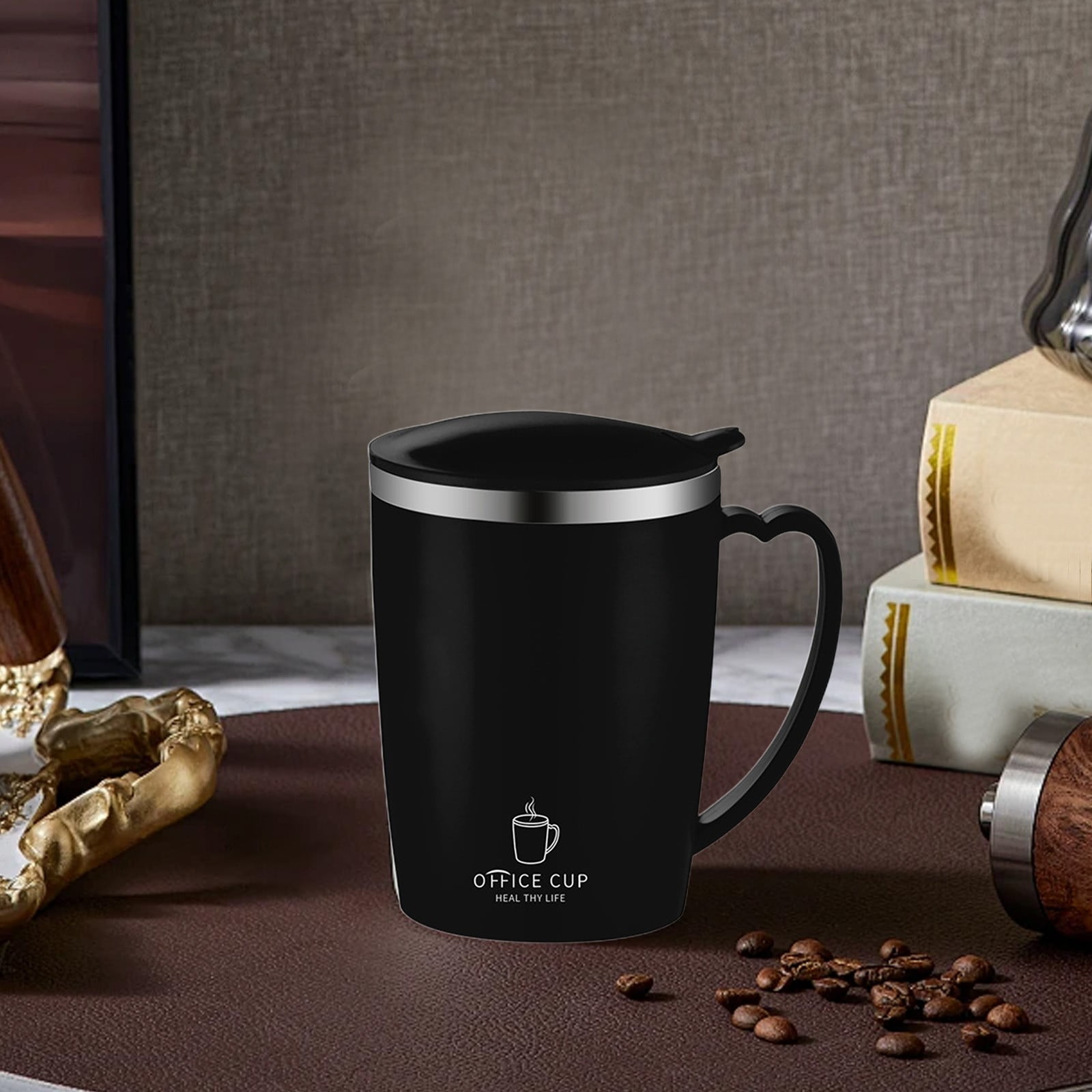 304 Stainless Steel Coffee Mug with Lid Thermal Insulation for Outdoor ...