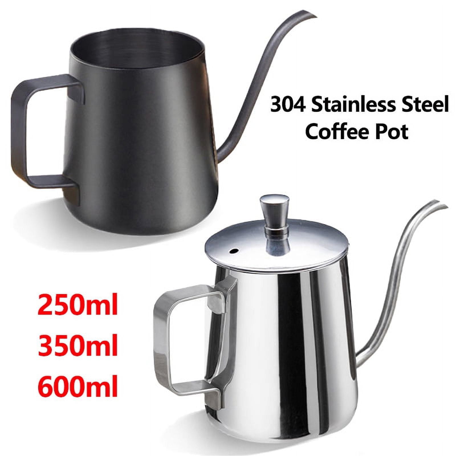 304 Stainless Steel Coffee Pot Long Narrow Spout Drip Kettle Manual ...