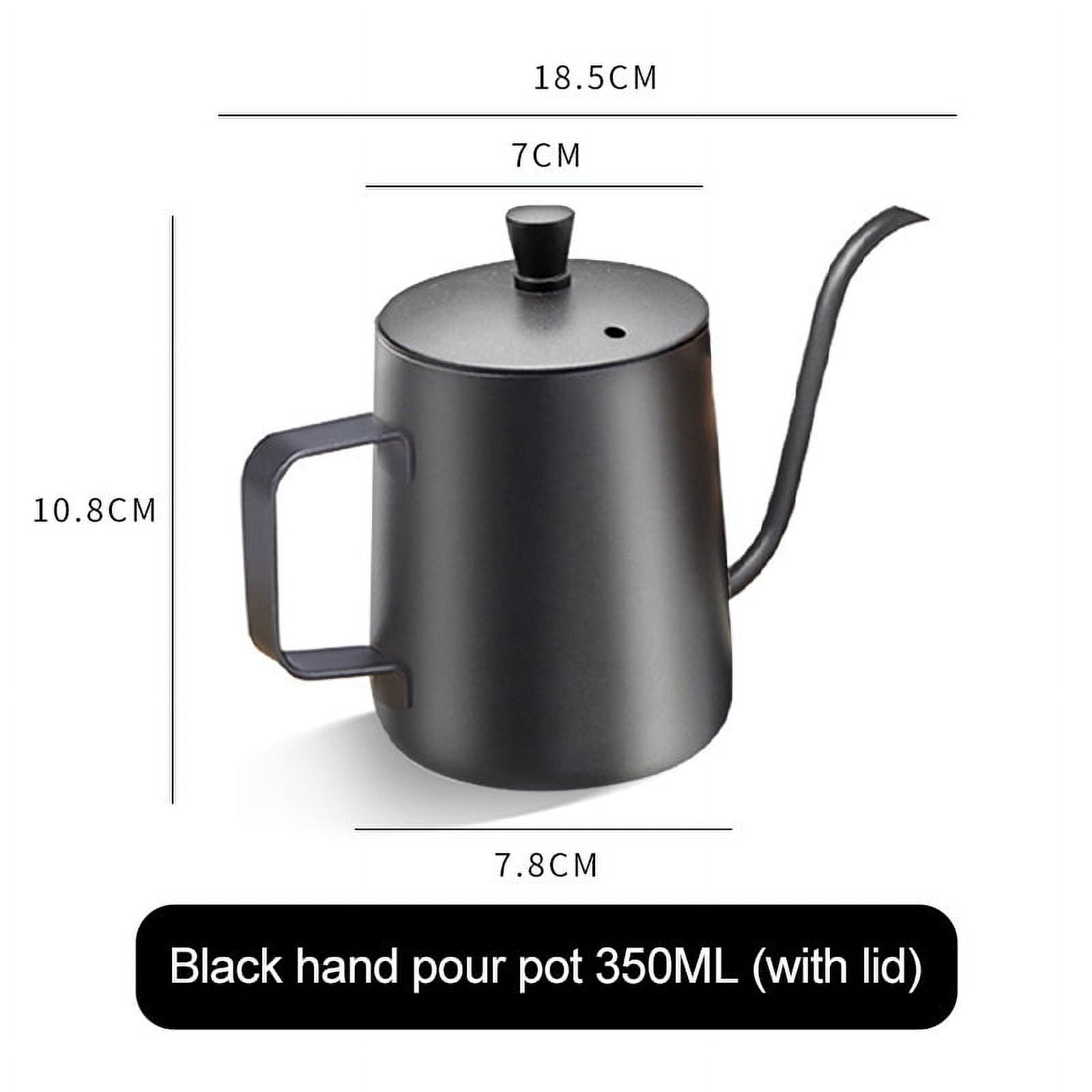 304 Stainless Steel Coffee Pot Long Narrow Spout Drip Kettle Manual ...