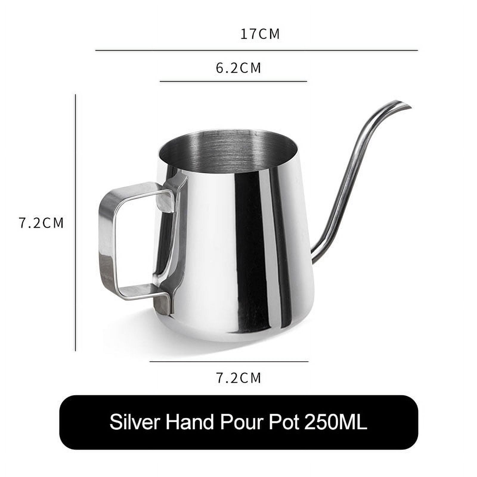 304 Stainless Steel Coffee Pot Long Narrow Spout Drip Kettle Manual ...