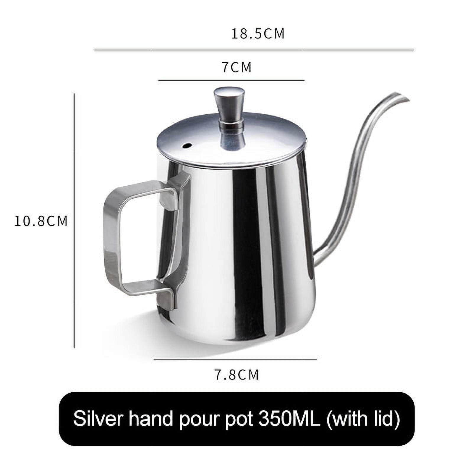 304 Stainless Steel Coffee Pot Long Narrow Spout Drip Kettle Manual ...