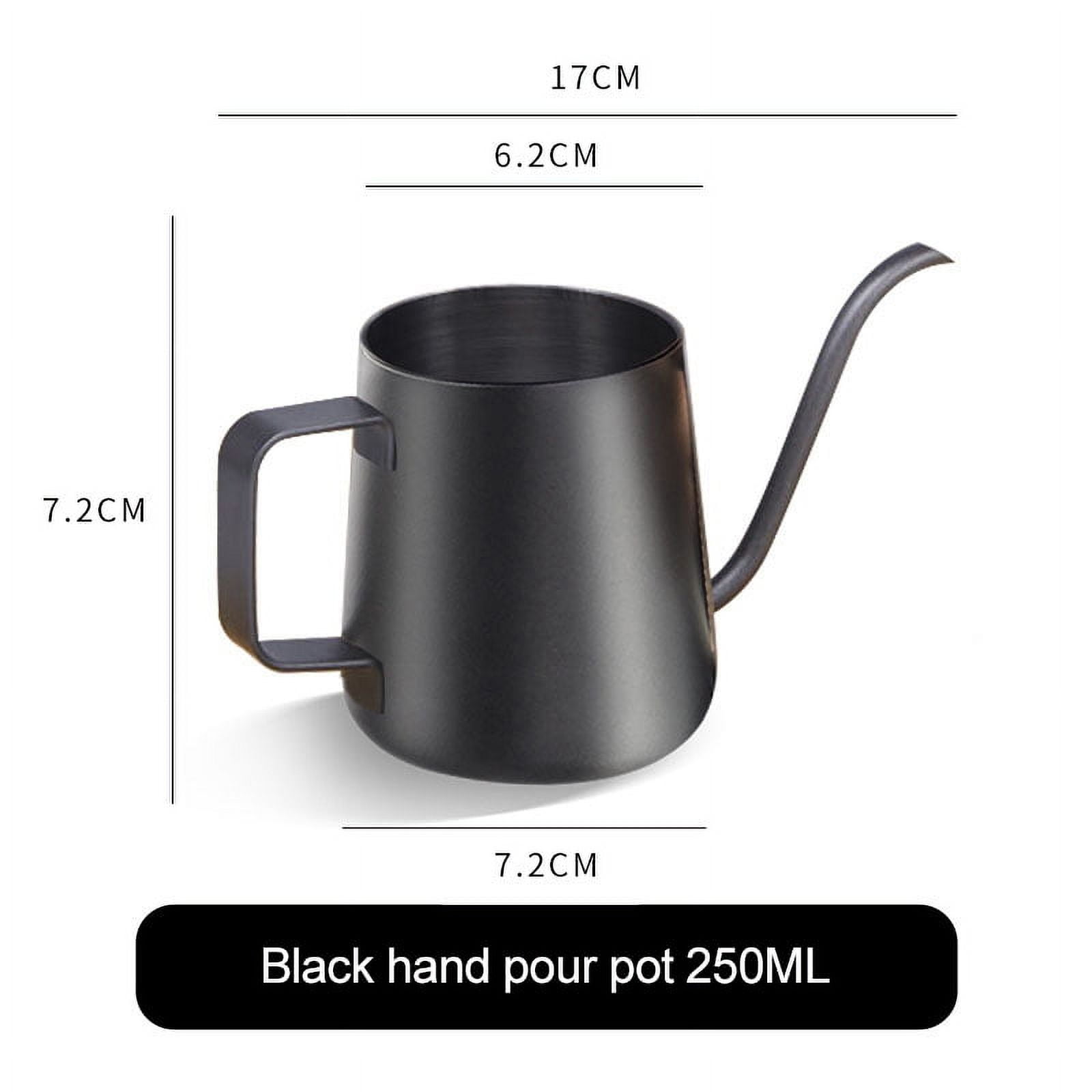 304 Stainless Steel Coffee Pot Long Narrow Spout Drip Kettle Manual ...