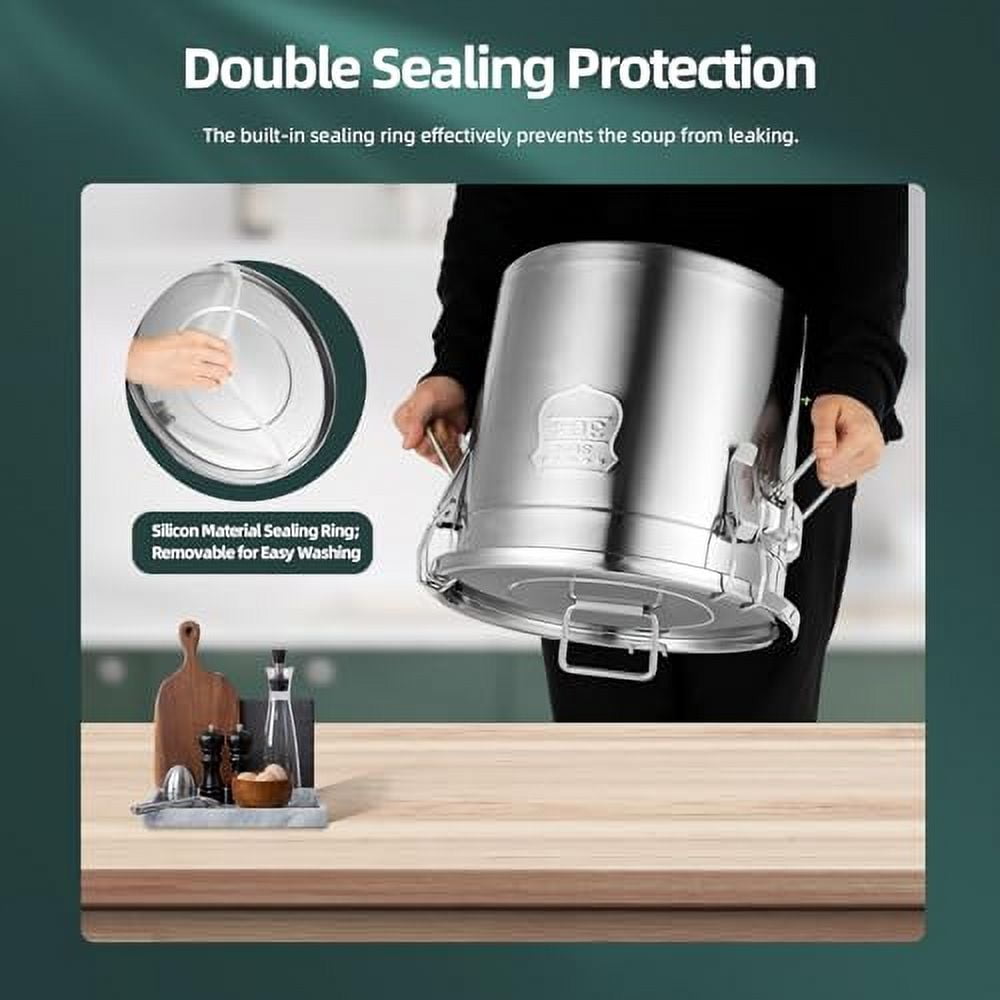 304 Stainless Steel Containers with Lids, 710 fl oz Airtight Canister ...