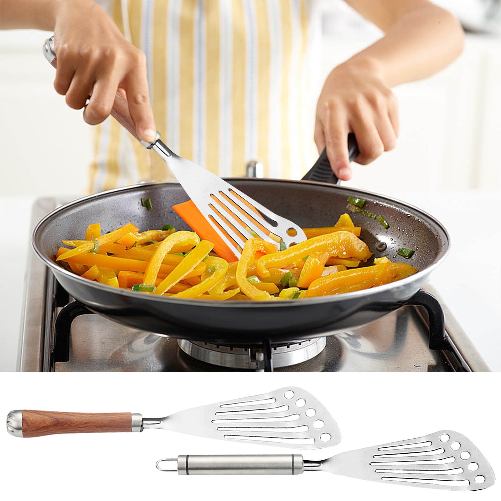 304 Stainless Steel Cooking Spatula | Multi-Purpose Teppanyaki Flipper ...