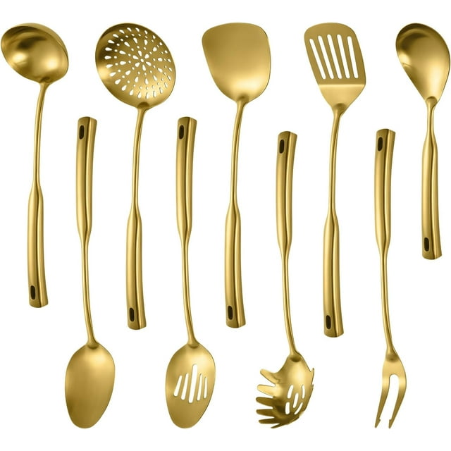 304 Stainless Steel Cooking Utensils Set, 9PCS Kitchen Utensils Set ...