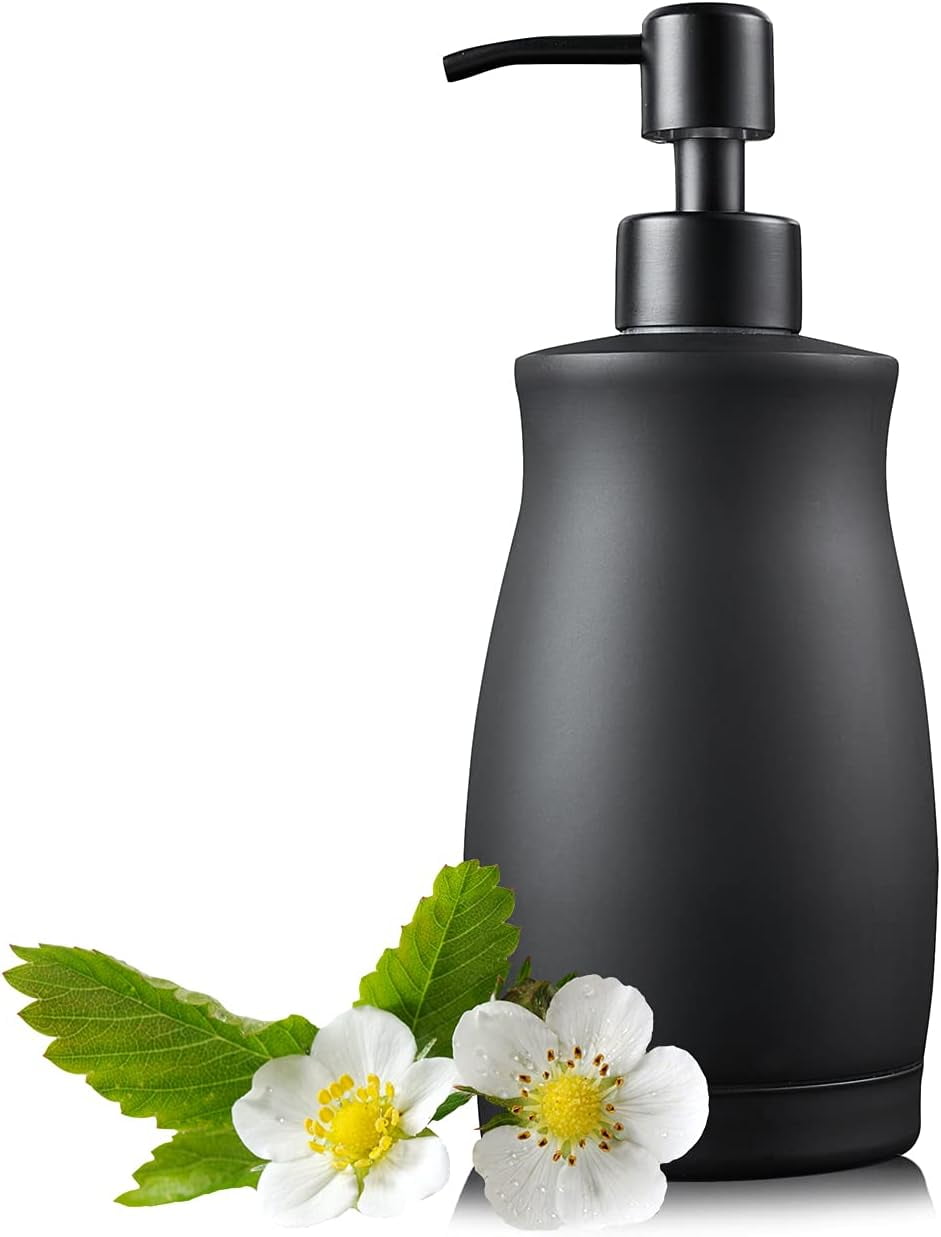 304 Stainless Steel Countertop Black Soap Dispenser Rust Resistant Leak ...