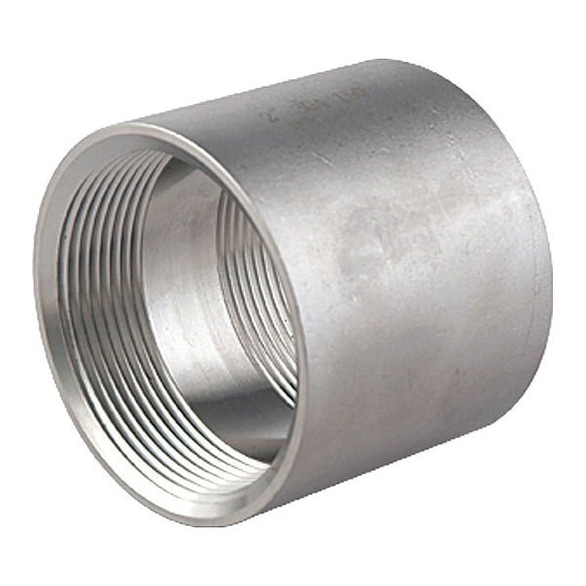 304 Stainless Steel Coupling, 2 in x 2 in Fitting Pipe Size, Female NPT ...