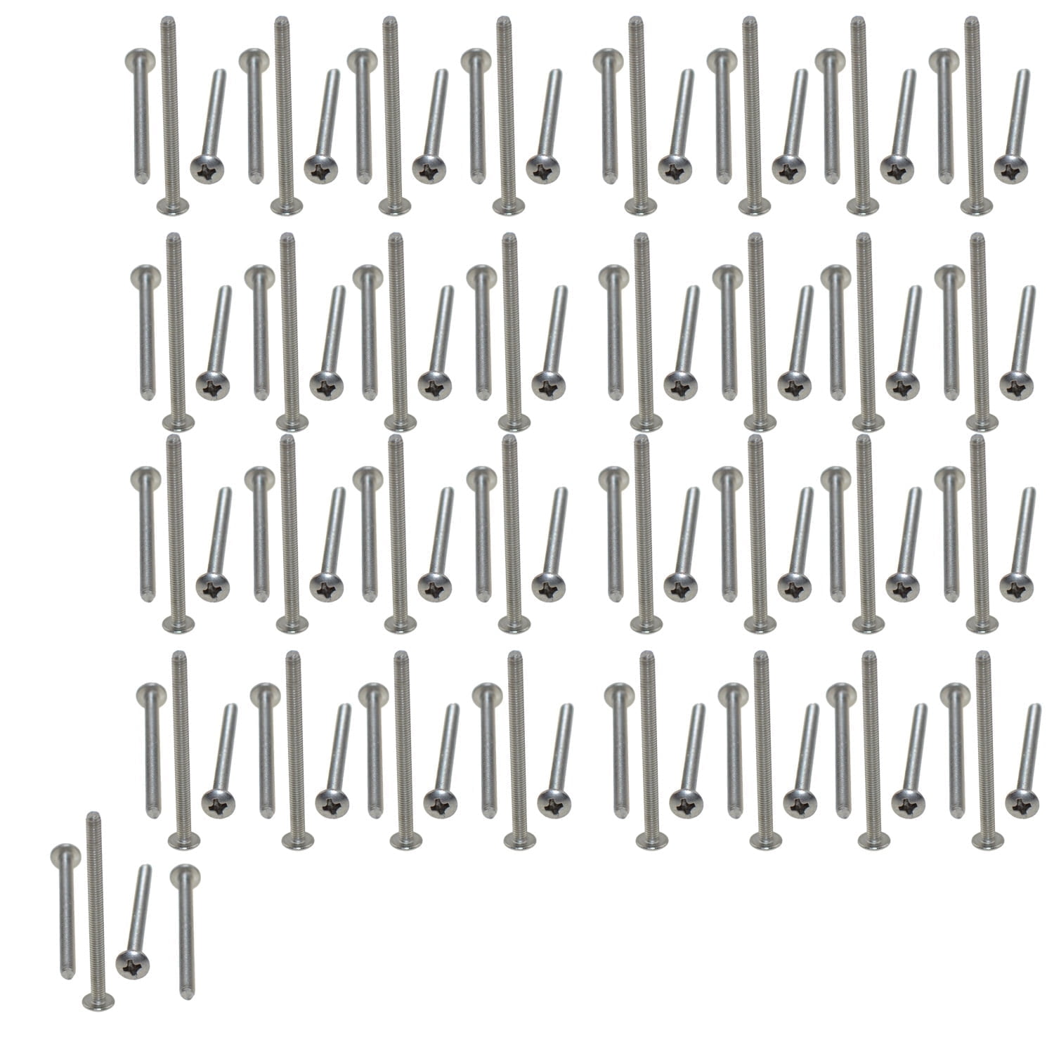 304 Stainless Steel Cross Groove Large Flat Head Screw M3X40(100pcs ...